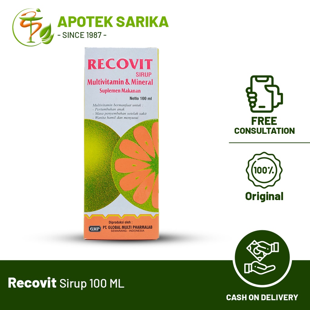 Jual Recovit Sirup 100 Ml ( Multivitamin Mineral Anak ) | Shopee Indonesia