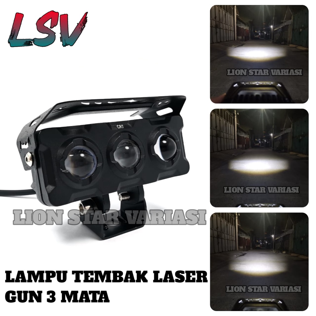 Jual Lampu Tembak Sorot Laser Gun LED 3 Mata Lampu Tembak Laser Foglamp ... Jual Lampu Tembak Sorot Laser Gun LED 3 Mata Lampu Tembak Laser Foglamp ...