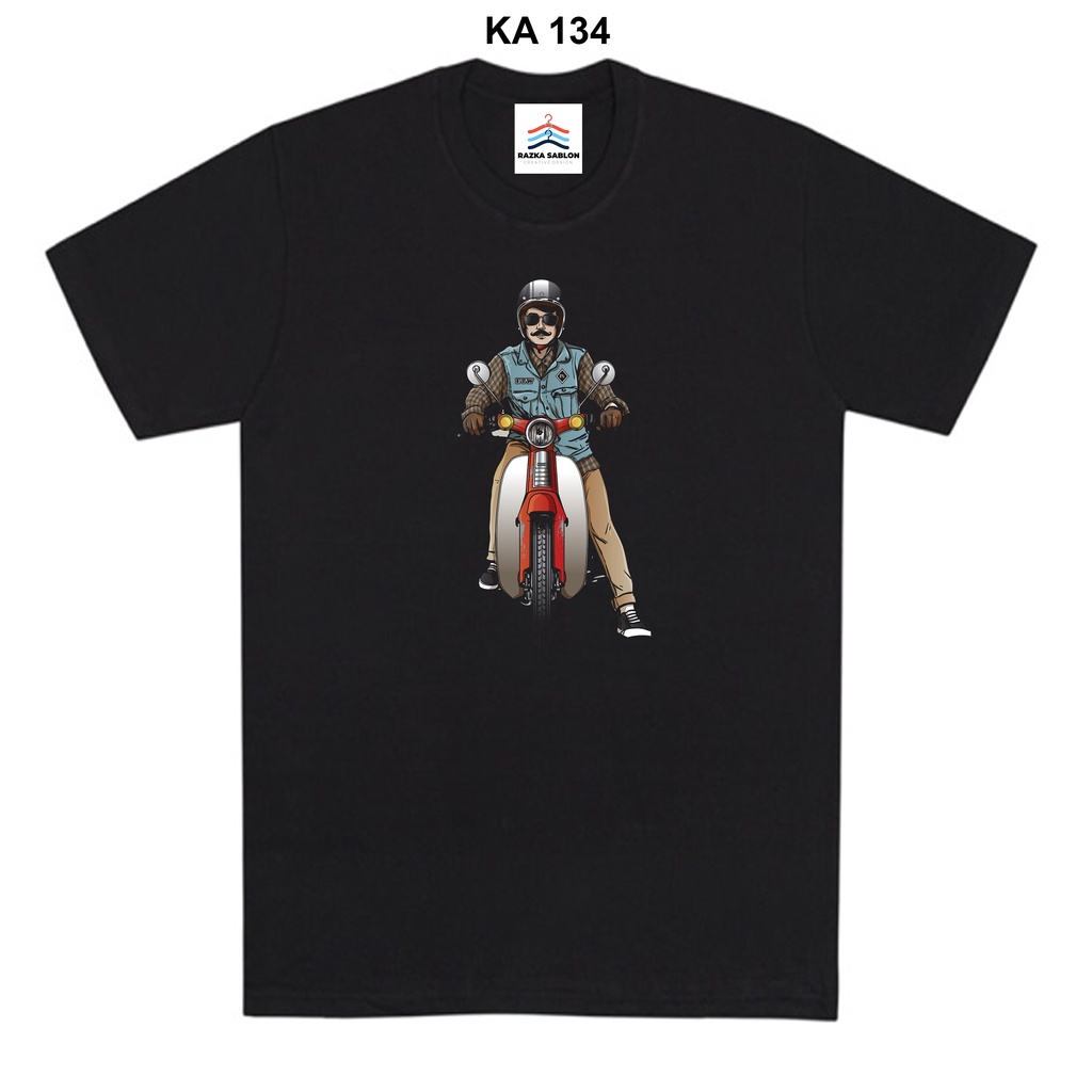 Jual Kaos Sablon Motor Keren Casual Distro | Shopee Indonesia