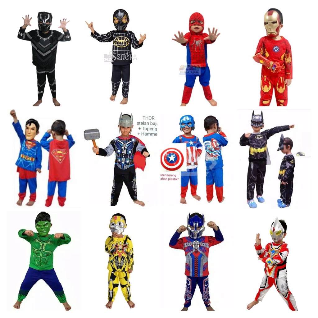 Jual SETELAN ANAK SUPERHERO KOSTUM BAJU ANAK SUPERHERO TERLENGKAP ...