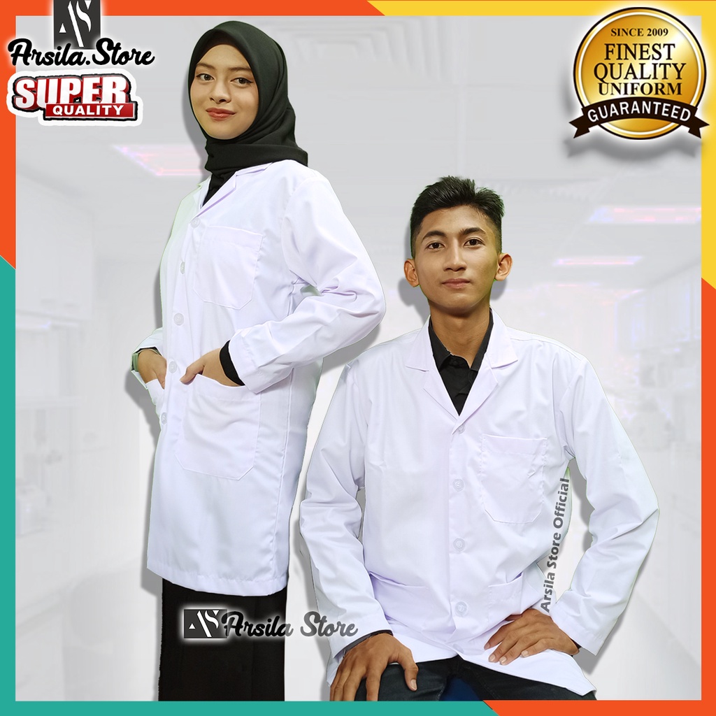 Jual (MURAH) JAS LABORATORIUM LENGAN PANJANG / JAS LAB LENGAN PANJANG ...