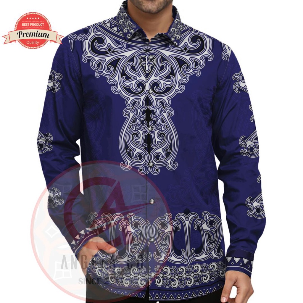 Jual Kemeja Batik Premium Gorga Batak | Batik Pria Lengan Panjang Gorga ...