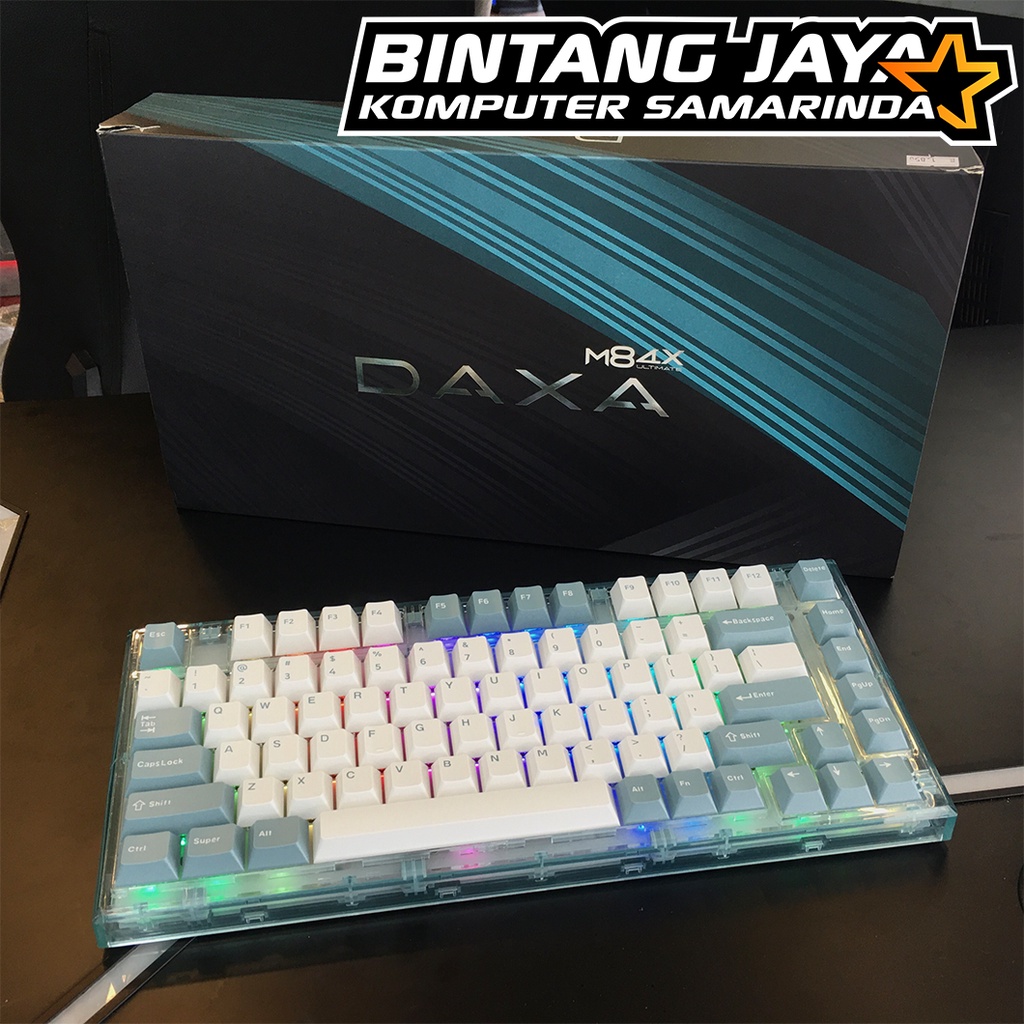 Jual Keyboard Gaming Mechanical Rexus DAXA M84X Ultimate (Grey-White ...