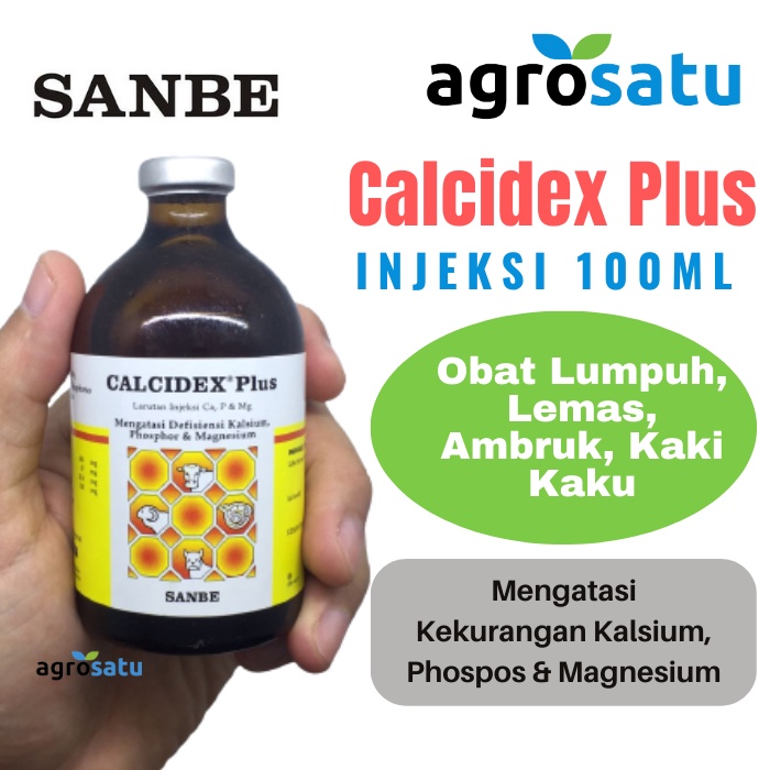Jual Calcidex PLUS 100ml Obat Kambing Sapi Anjing Babi Lumpuh Lemas ...