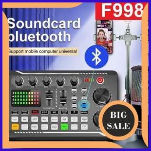 Jual F998 SoundCard Sound Card Microphone Audio Broadcast Interface ...
