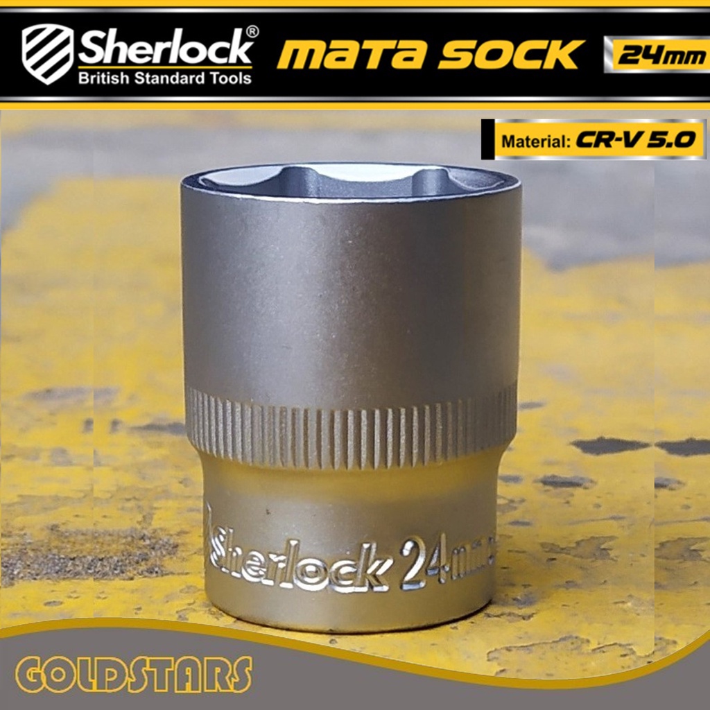 Jual Kunci Shock 24 mm 6 PT Original Sherlock Mata Sok/Sock 1/2 inch ...