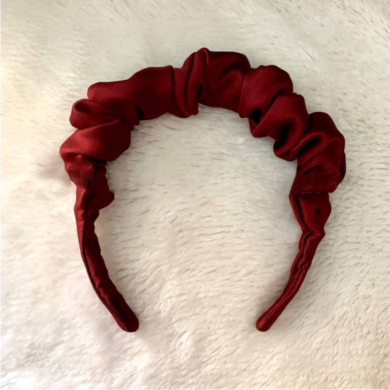 Jual Bando Scrunchie Serut Satin Besar Murah Bando Kerut Scrunchie ...