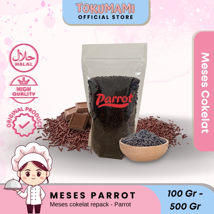 Jual Tokumami - Meses Cokelat Parrot / Topping Donat / Toping Kue 100 ...