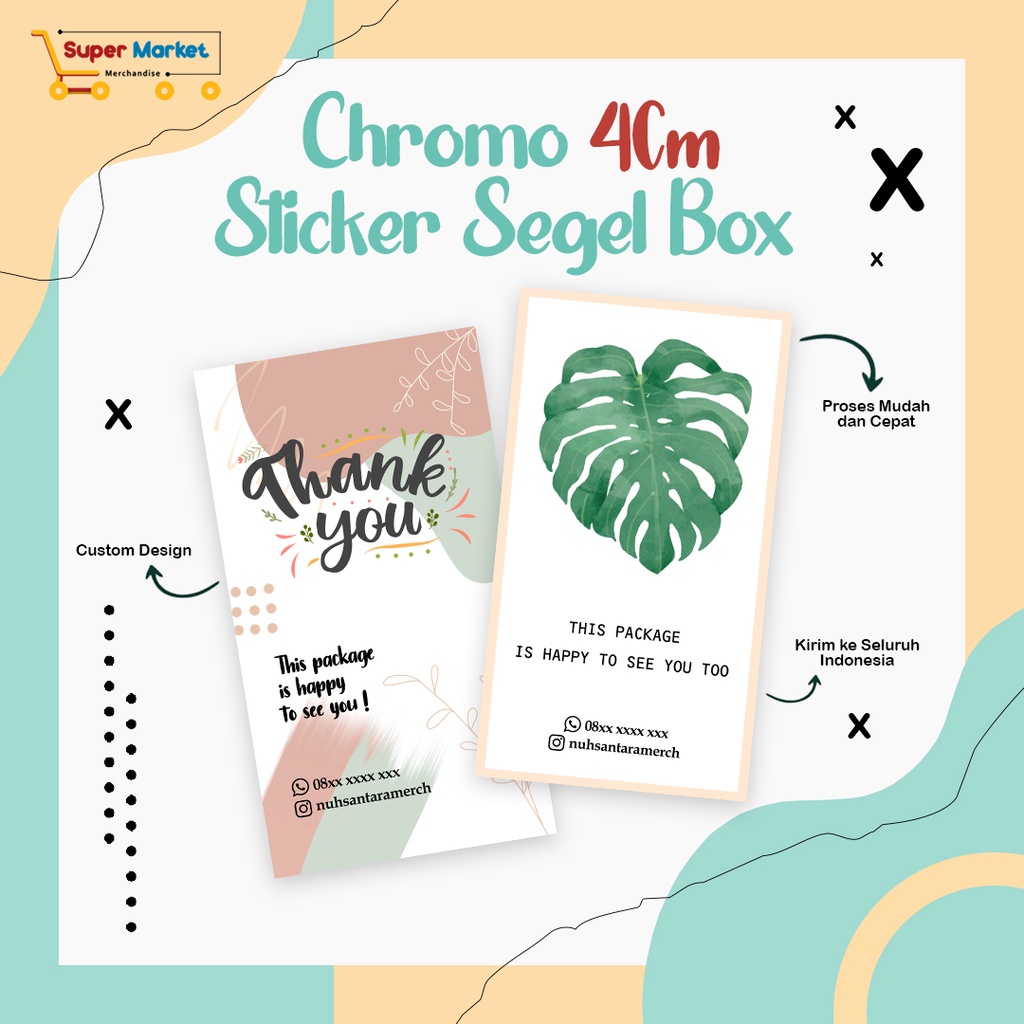 Jual Cetak Stiker Segel Box Bahan Chromo Persegi Panjang/ Custom ...