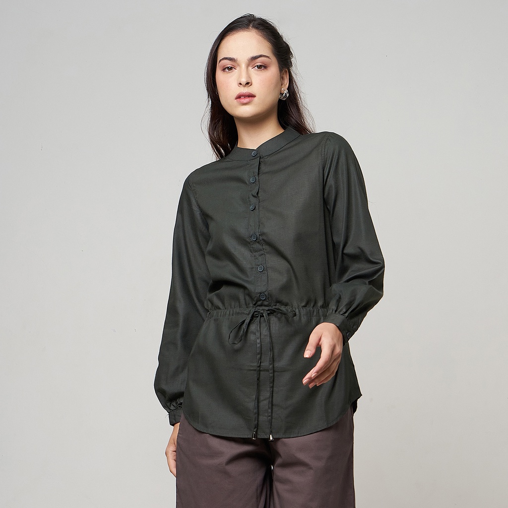 Jual MCB Blouse with Drawstring Basic Polos Esme Bata Army - 5511122 ...