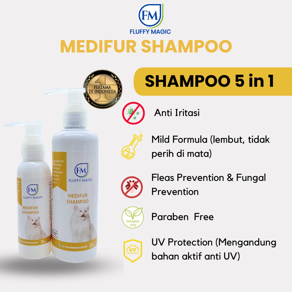 Jual Shampoo FM Medifur Pencegah Kutu dan Jamur Untuk Kucing dan Anjing ...