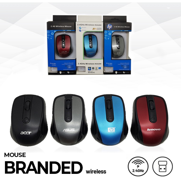 Jual Mouse Wireless Branded Merk Lenovo, Acer dan Asus Mouse Brand ...