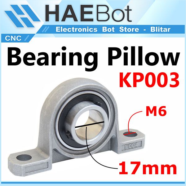 Jual [HAEBOT] Bearing Pillow Block KP003 17mm Bracket Holder Shaft ...