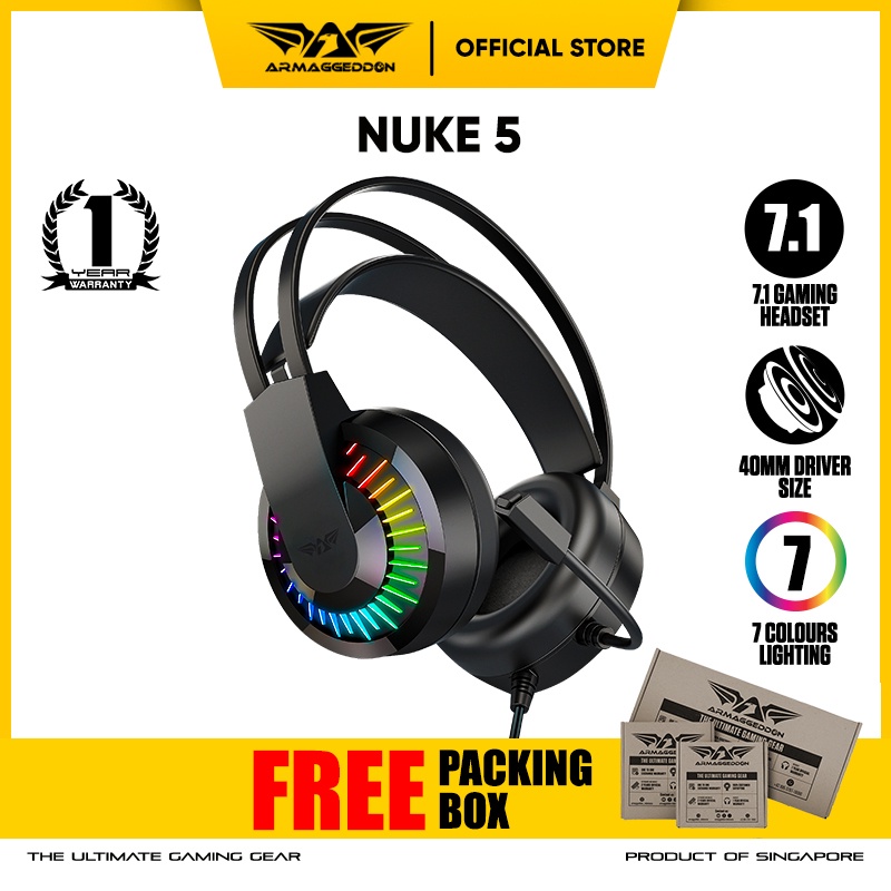 Jual Headphone Gaming Armaggeddon Nuke 5 Surrond Sound 7.1 Headset ...