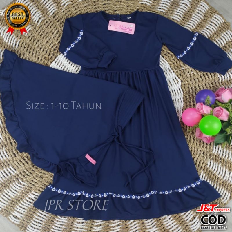 Jual Gamis Anak Usia 1-10 Tahun Renda Clover Dress Free Hijab | Shopee ...