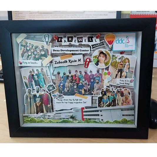 Jual [Custom] Hadiah Farewell Kantor size 25x30 cm pop up foto 3D (Foto ...