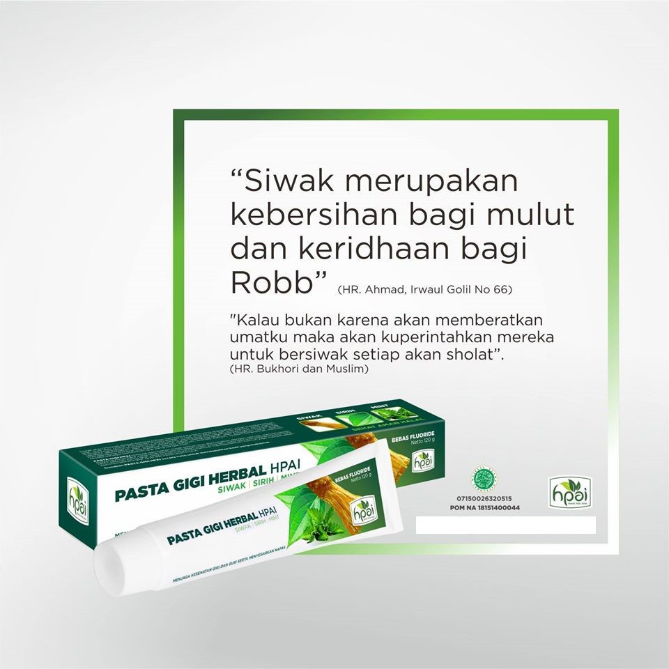 Jual HNI HPAI - PASTA GIGI HERBAL Siwak & Mint - PGH | Cengkeh ...