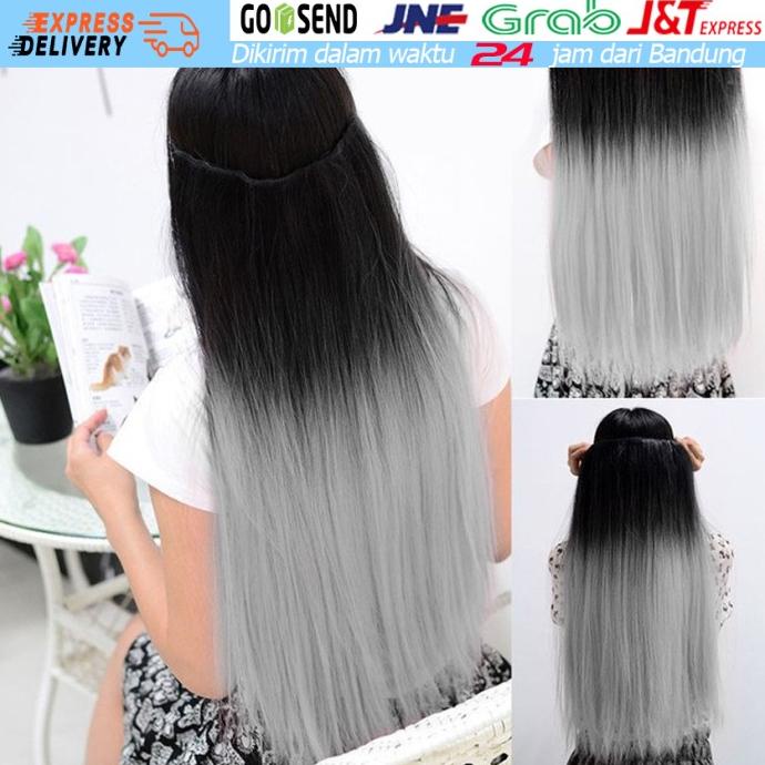 Jual Ikat Rambut Palsu Model Lurus & Gelombang ala Wanita Korea ...