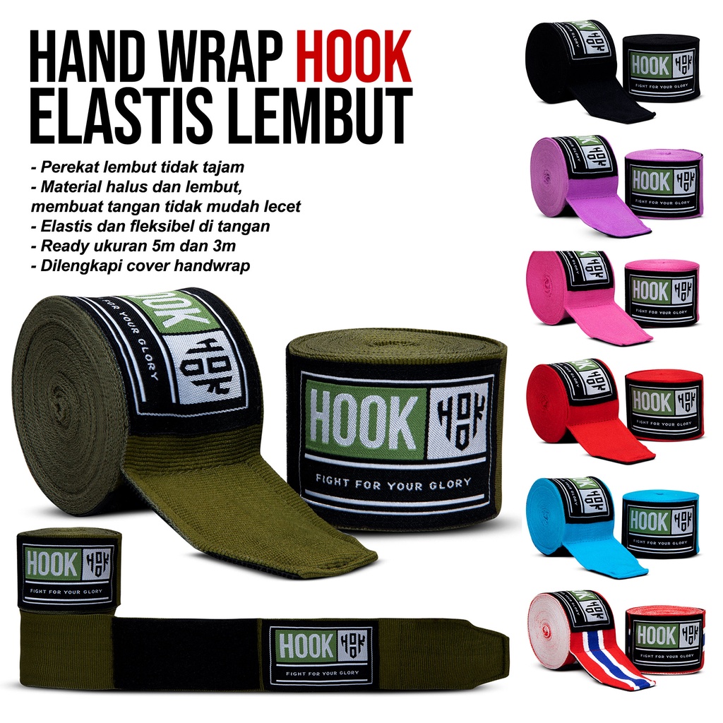 Jual Handwrap Muaythai Hook Boxing Wrap Bandage Tinju Strap Muay Thai Handwarp | Shopee Indonesia