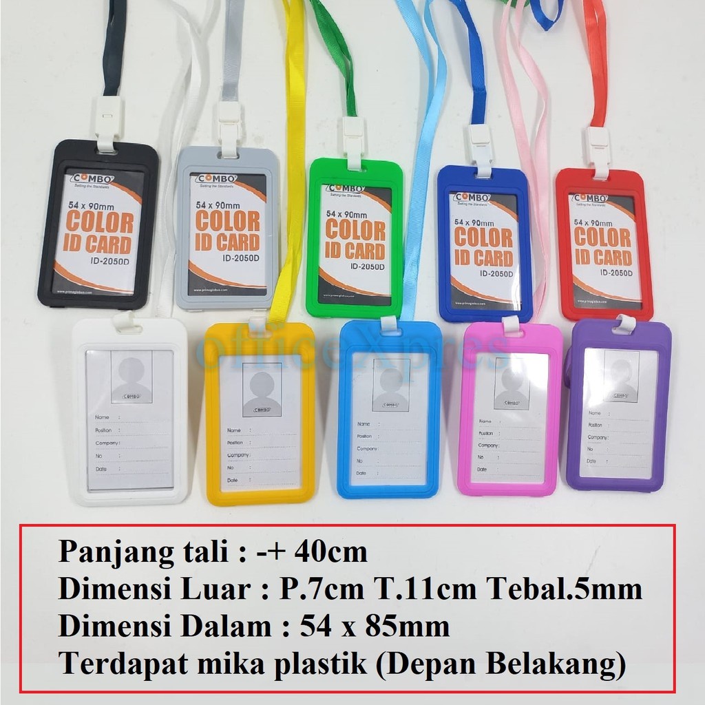Jual Card Holder / Id Card 2 Side / Card Plate / Gantungan Kartu Casing ...