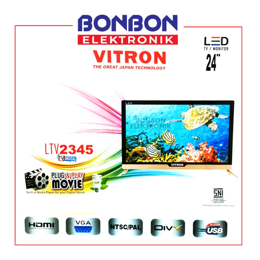 Jual Vitron LED TV 24 inch LTV 2345 / LTV2345 Digital TV | Shopee Indonesia
