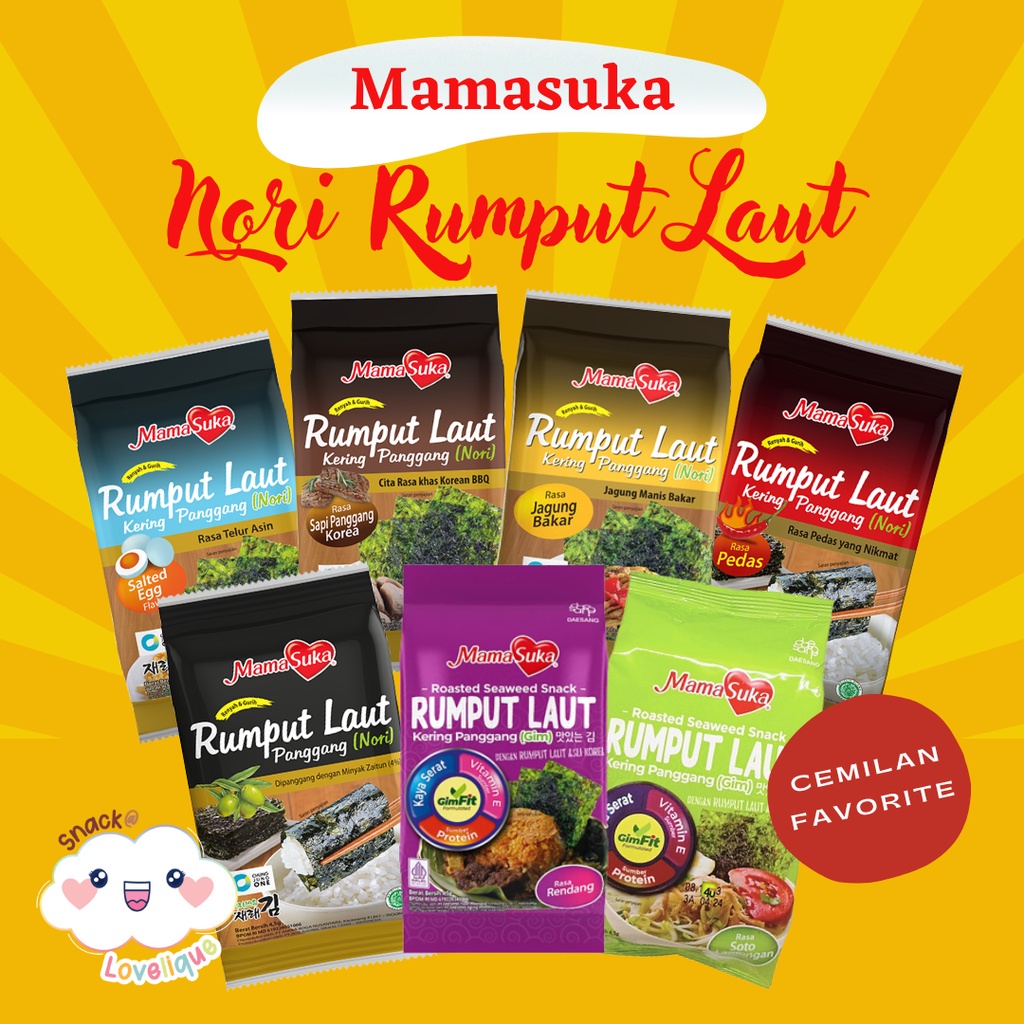 Jual Mamasuka Mama Suka - Rumput Laut Kering Panggang - Original ...