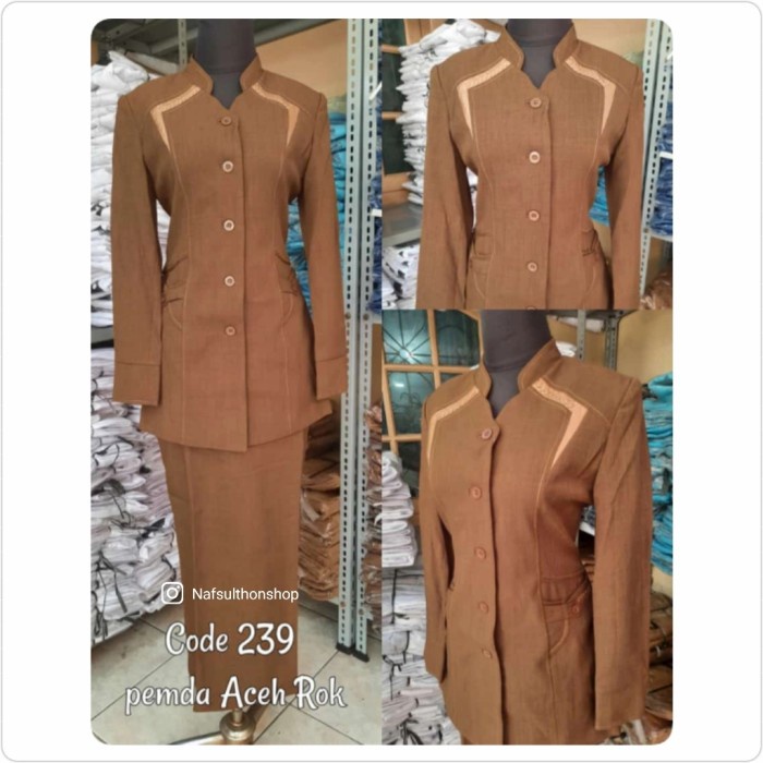 Jual Terlaris Baju Pemda Aceh,Seragam Blazer Keki Khaki Tua Wanita ...