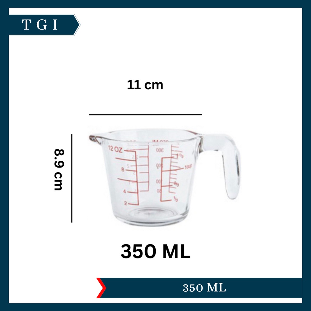 Jual TGI - MEASURING CUP GLASS / GELAS UKUR TAKAR / HOME BAKING TOOL ...