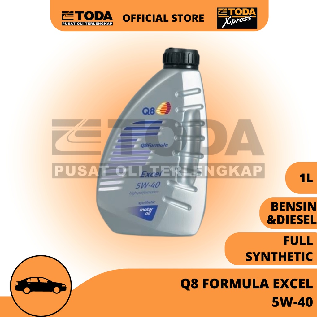 Jual Oli Q8 Formula Excel 5W-40 1000ml Original - Oli Mobil - Oli Mesin Mobil Q8 | Shopee Indonesia