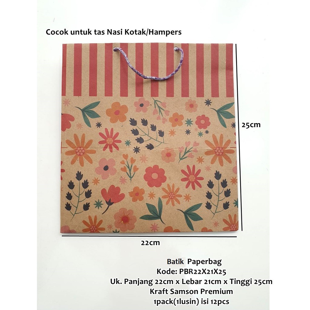 Jual Paperbag Batik Tas Kertas Dus Nasi Goodie Bag Ultah Dos Bento Pack ...