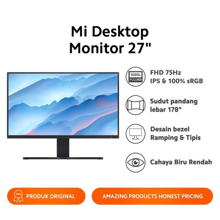 Jual Xiaomi Mi Desktop Monitor 27 D2 IPS 1080P Mi 27 inch HDMI VGA ...