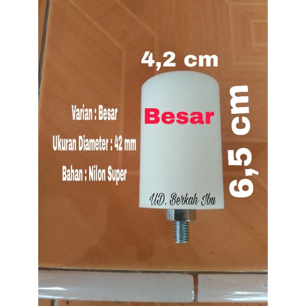 Jual roda nilon roller besar diameter 42mm panjang 6,5cm bearing ...