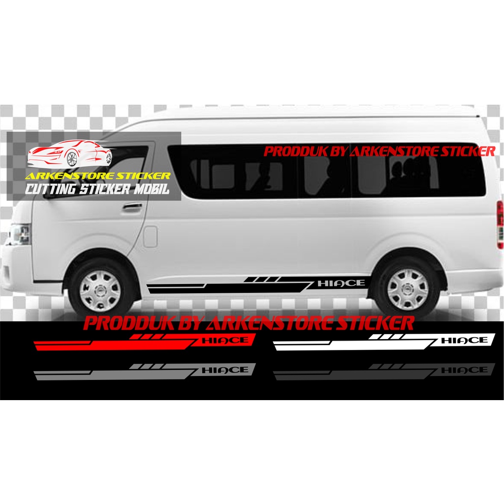 Jual STICKER MOBIL HIACE CUTTING STICKER STIKER MOBIL TOYOTA HIACE SIDE ...