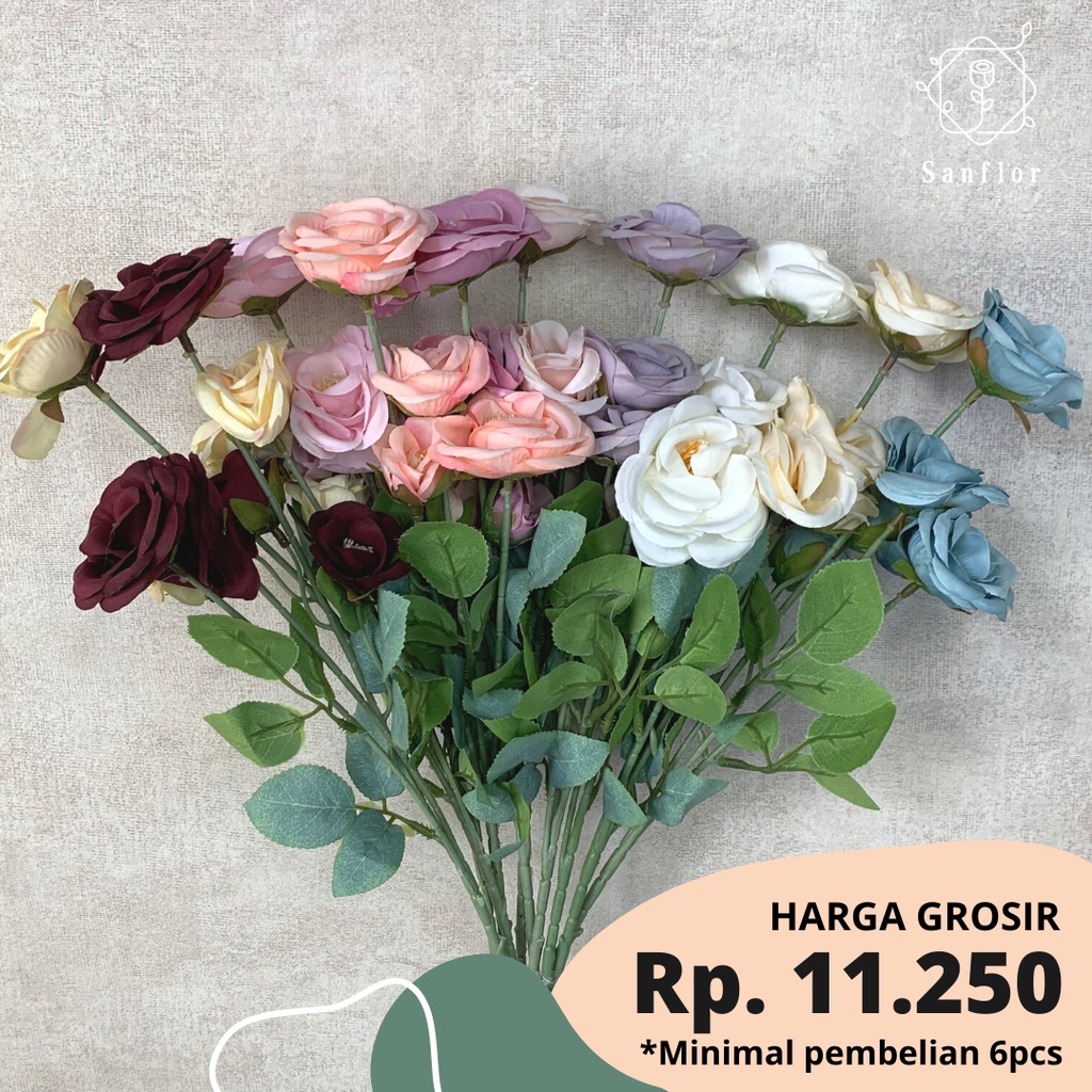 Jual BUNGA MAWAR KAIN K5 MINI ARTIFICIAL DEKORASI PERNIKAHAN | Shopee ...