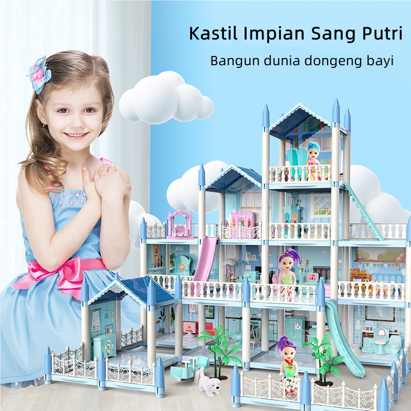 Jual Mainan Princess Castle Rumah Rumahan Doll House Kado Ulang Tahun ...
