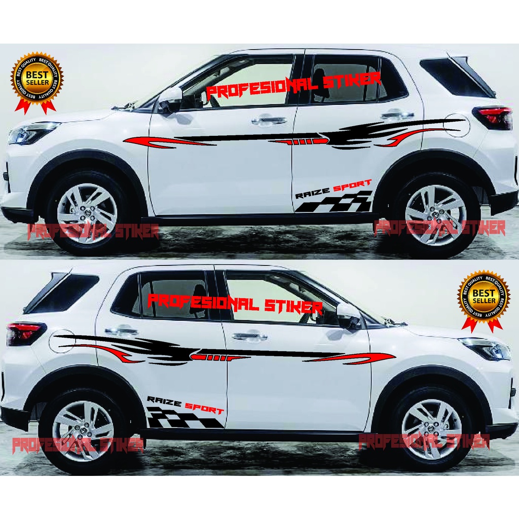 Jual Stiker Body Mobil Toyota Raize Aksesoris Stiker Mobil Raize ...