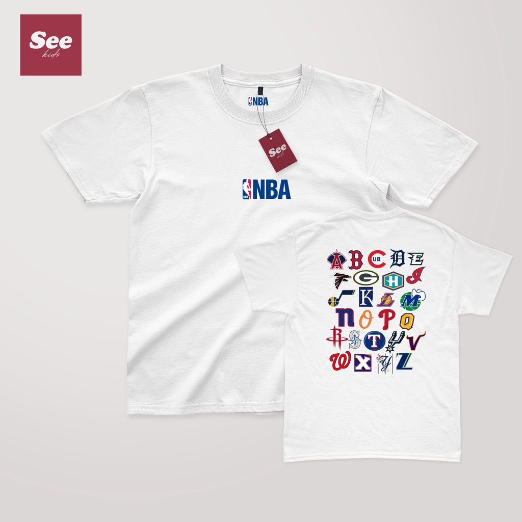 Jual Kaos NBA BASKET BALL CLUB LOGO Series Katun Premium Baju Branded ...