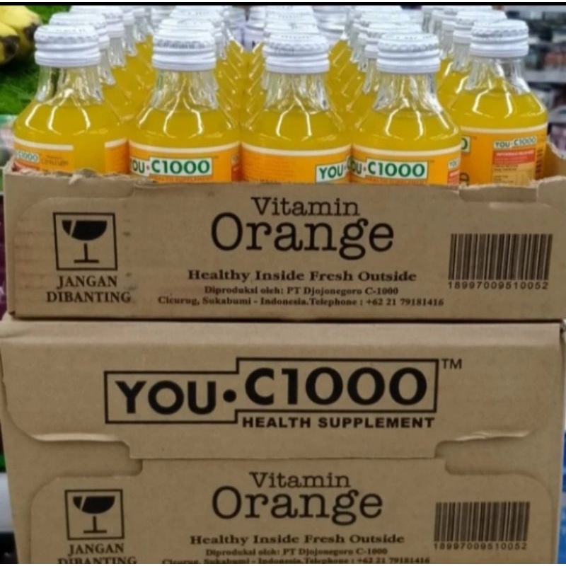 Jual YOU C 1000 ORANGE BOTOL KACA & PLASTIK | Shopee Indonesia