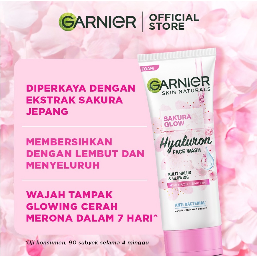Jual Garnier Sakura Glow Hyaluron Face Wash Super Whip Foam