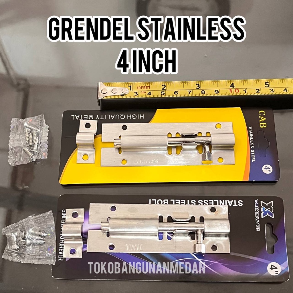 Jual GRENDEL GERENDEL STAINLESS 4 INCH / SELOT KUNCI PINTU JENDELA ...