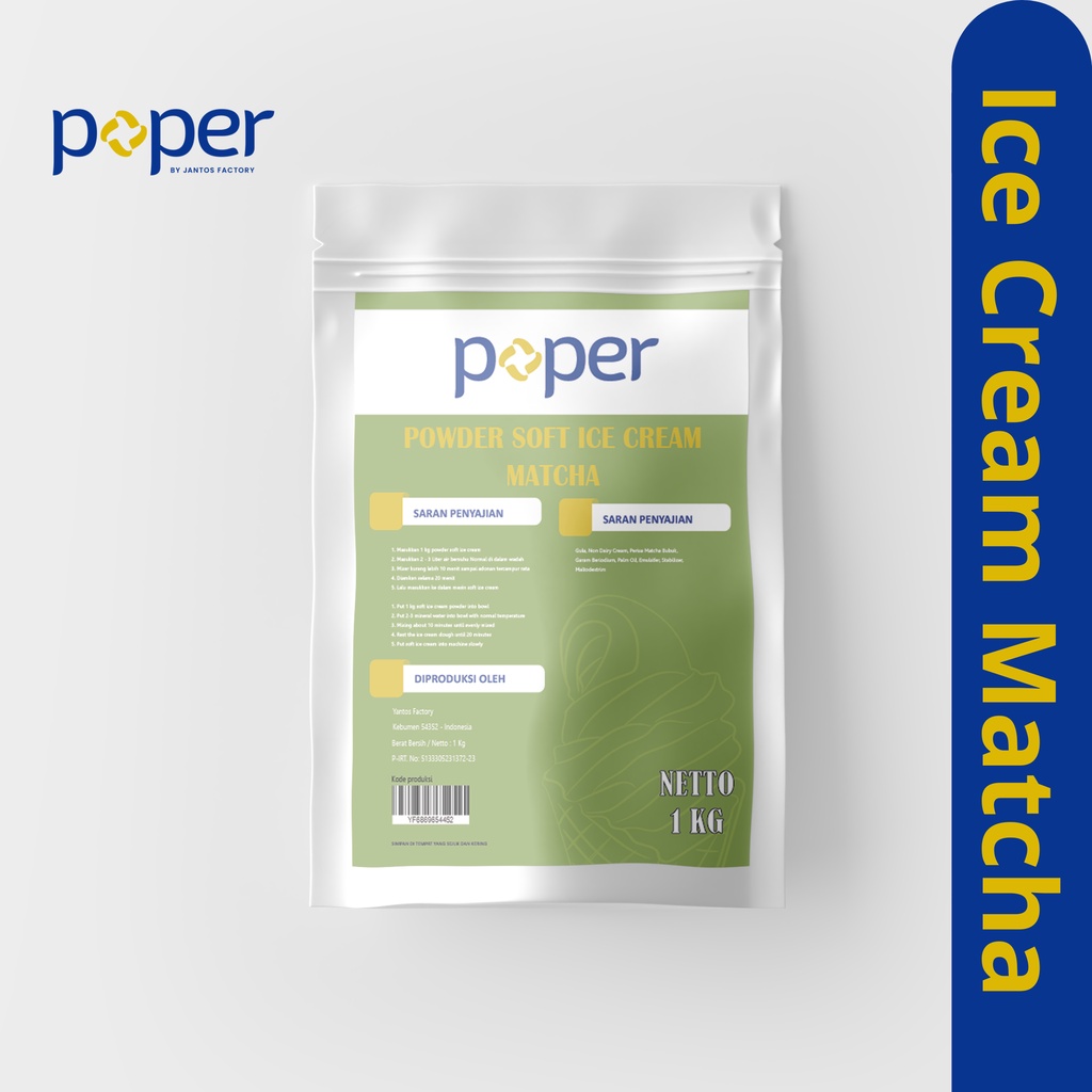 Jual Powder Soft Ice Cream Matcha Ala Mixue Lembut Dan Kokoh Ukuran 1 ...