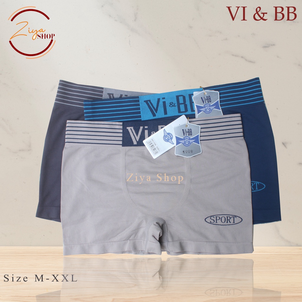 Jual ( 6pc ) Boxer Vi&BB | Celana Dalam Pria Boxer Seamless | CD Pria ...