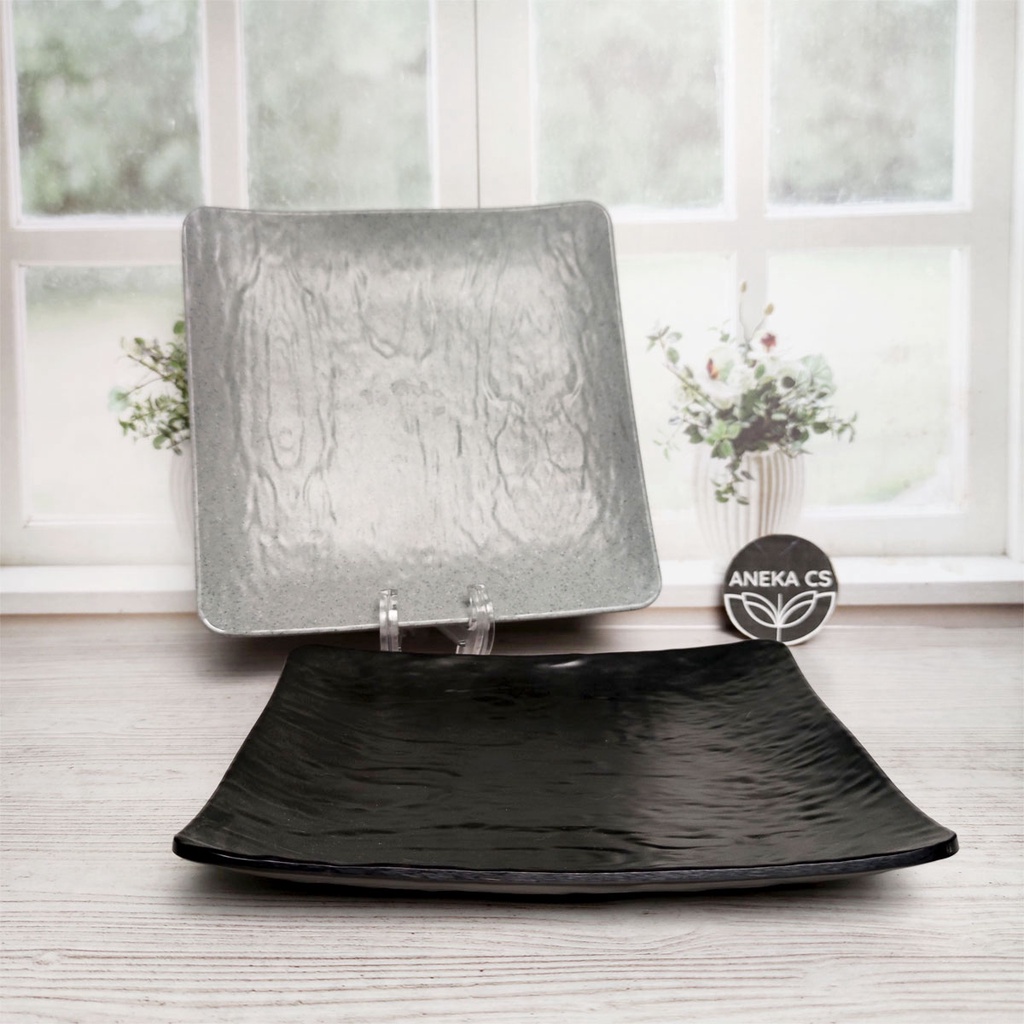 Jual Melamine Stone Piring Kotak 10 inch - Piring Saji - Piring Cafe ...