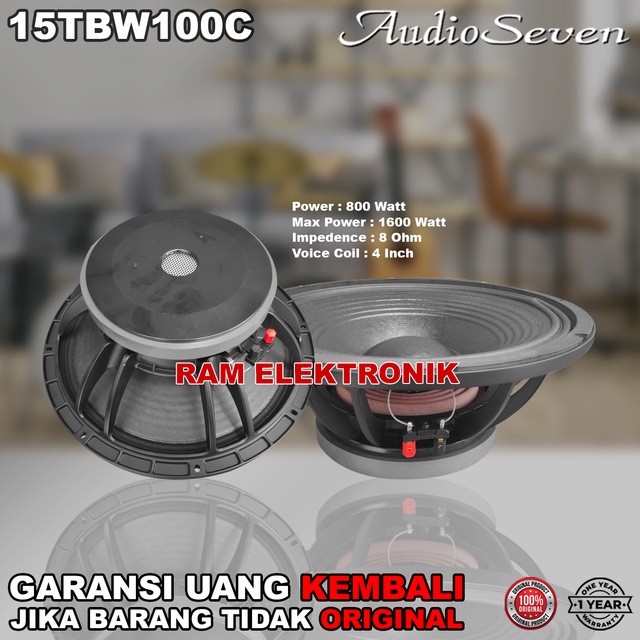 Jual Komponen Speaker 15 Inch 15TBW100 / 15 TBW 100 C Audio Seven Original | Shopee Indonesia
