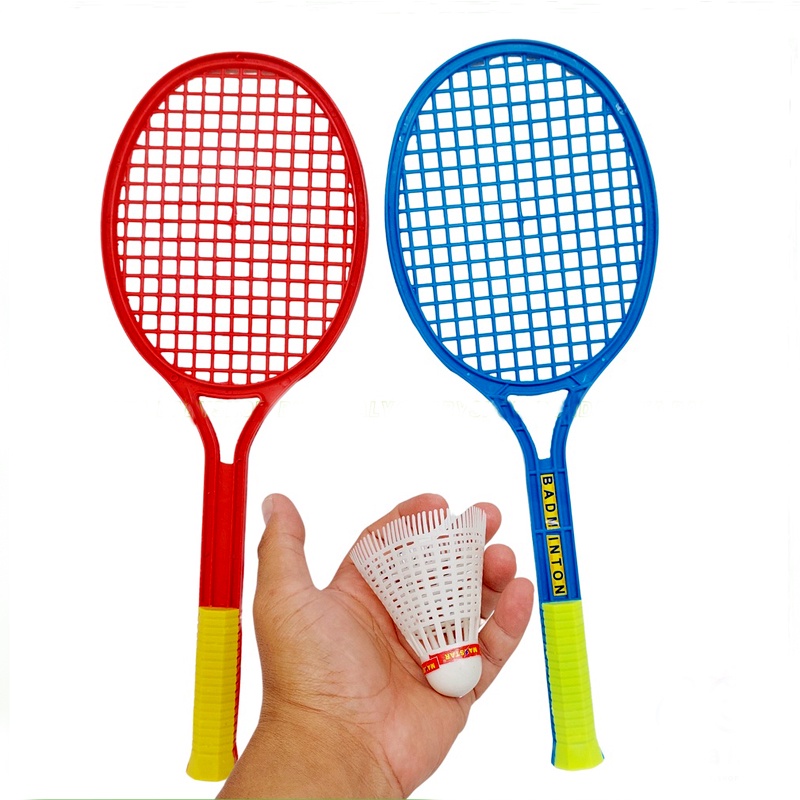 Jual MAINAN ANAK MURAH SET RAKET BADMINTON MAINAN EDUKASI ANAK BULU ...