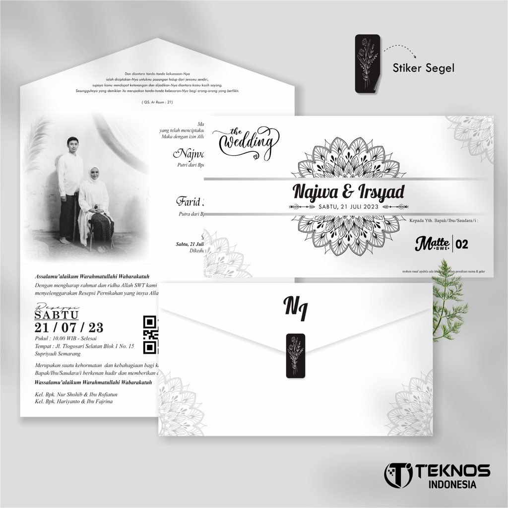 Jual UNDANGAN AMPLOP PERNIKAHAN MATTE BW ENVELOPE - UNDANGAN PERNIKAHAN ...