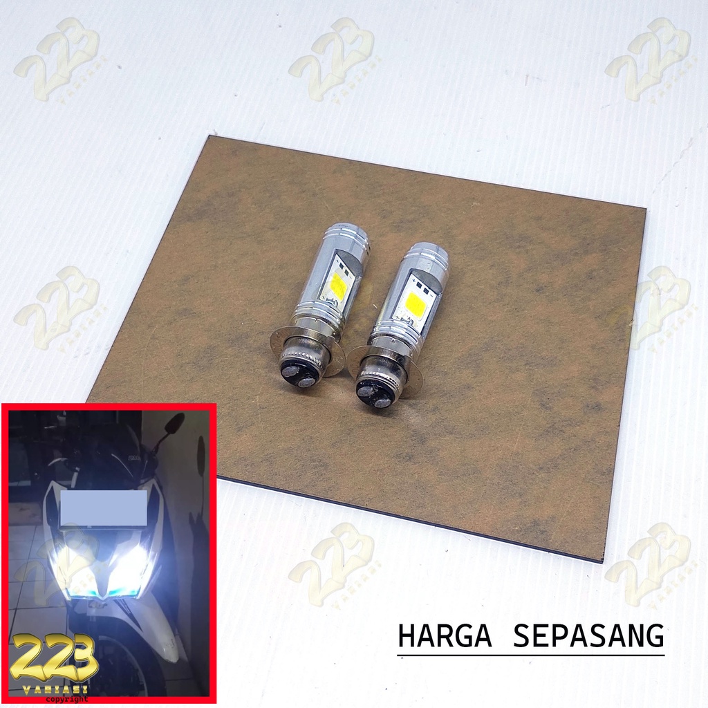 Jual lampu led depan universal motor bebek dan metik 2 sisi H6 AC DC | Shopee Indonesia