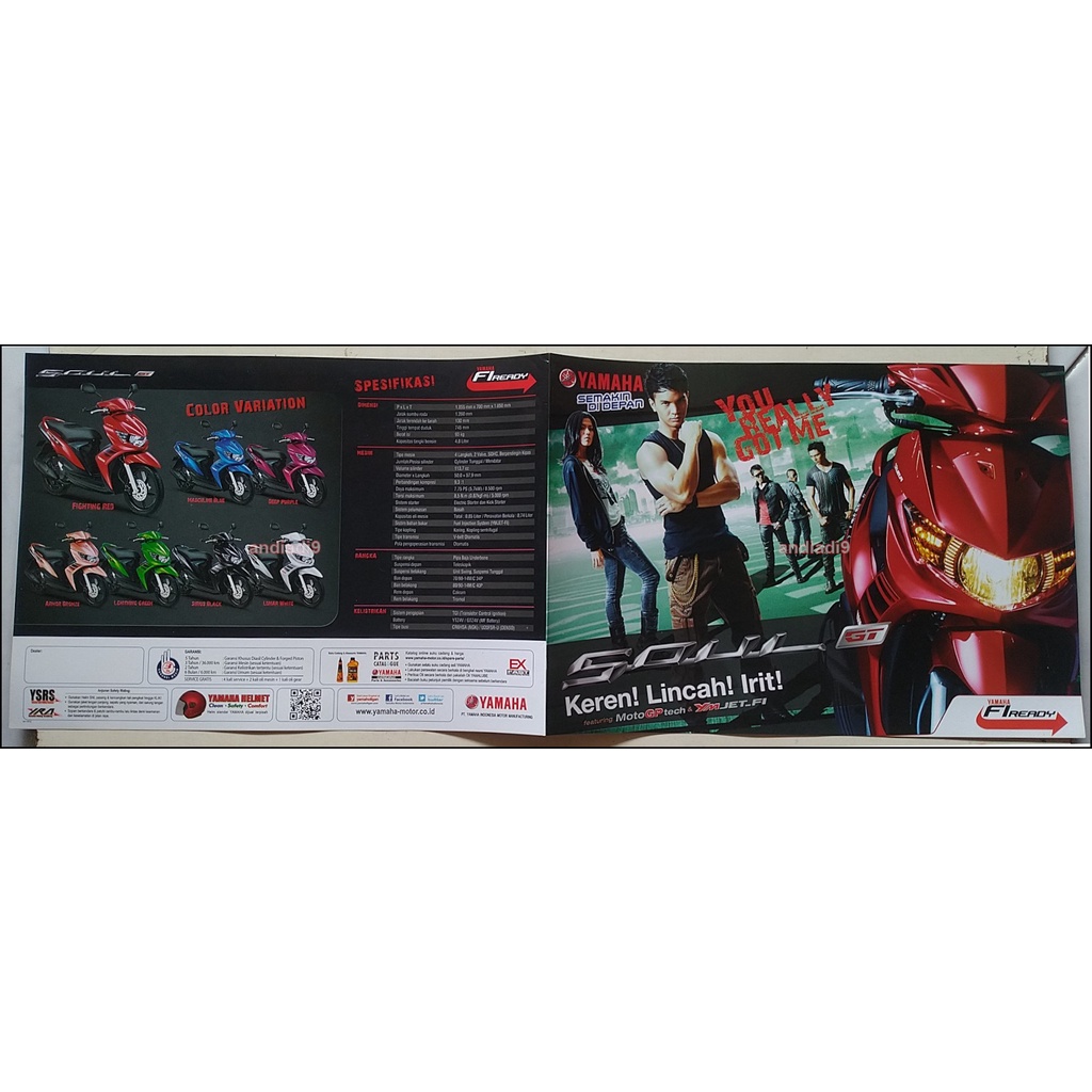 Jual BROSUR SEPEDA MOTOR YAMAHA SOUL GT | Shopee Indonesia