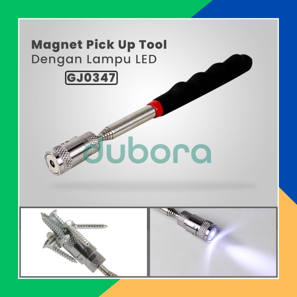 Jual Tongkat Magnet Teleskopik dengan Lampu / Tongkat Pengambil Benda ...