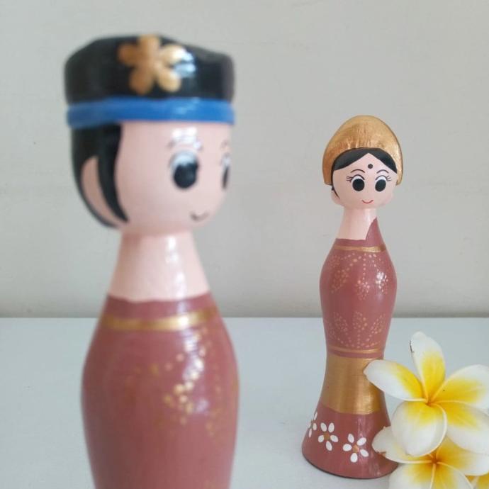 Jual Boneka Kayu Adat Bali (Coklat) | Shopee Indonesia
